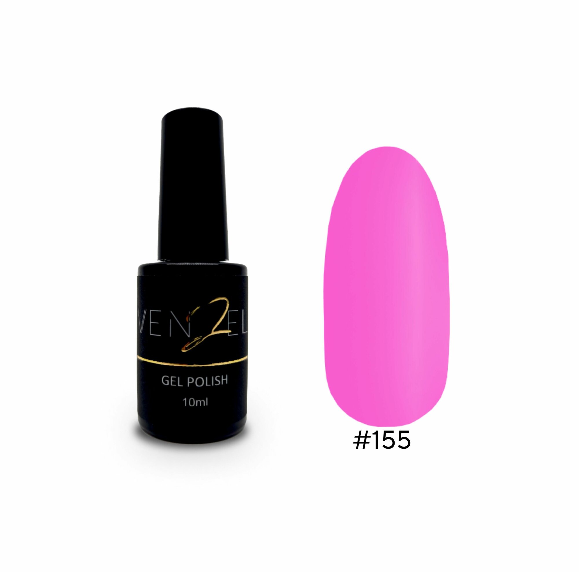 Venzel-155 розовый гель-лак для ногтей плотный 10ml