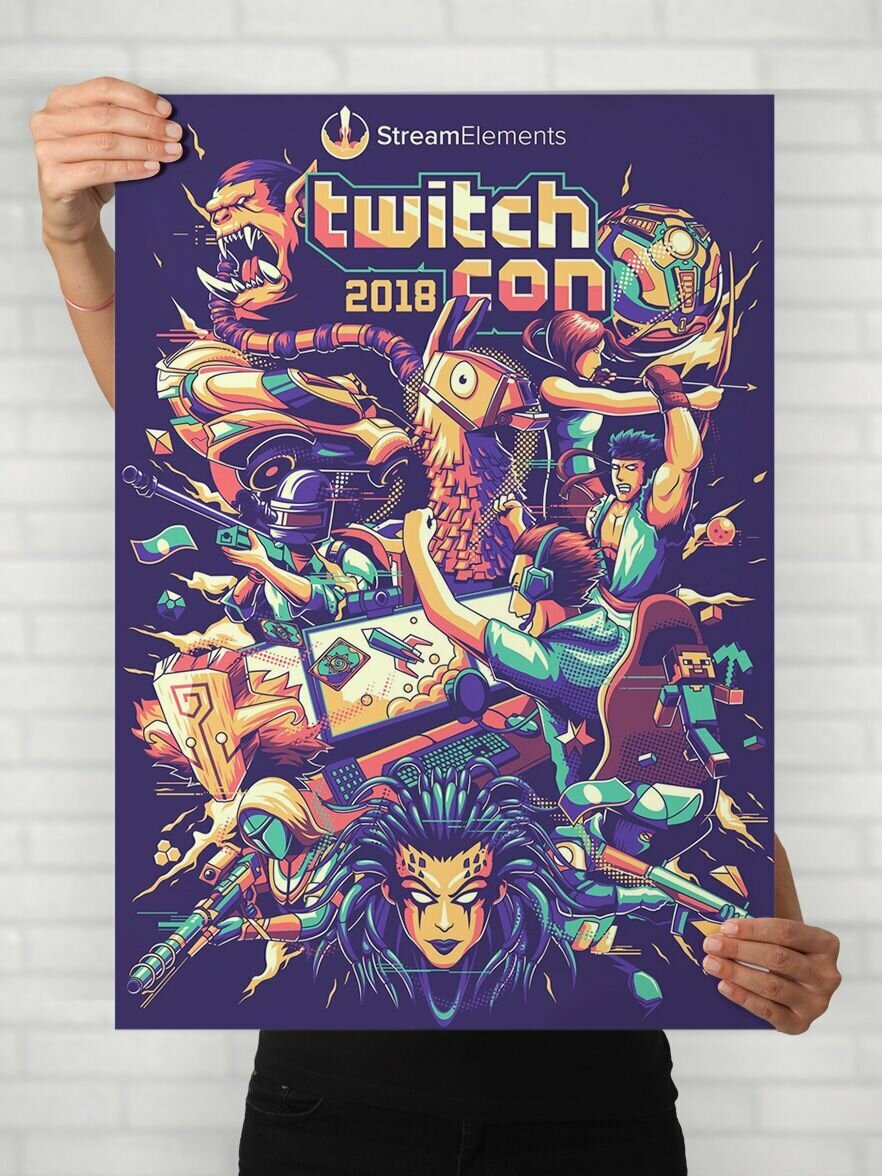Плакат на стену для интерьера Бренды (Твич - Twitch 2) - Постер по моде и одежде формата A2 (42x61 см)