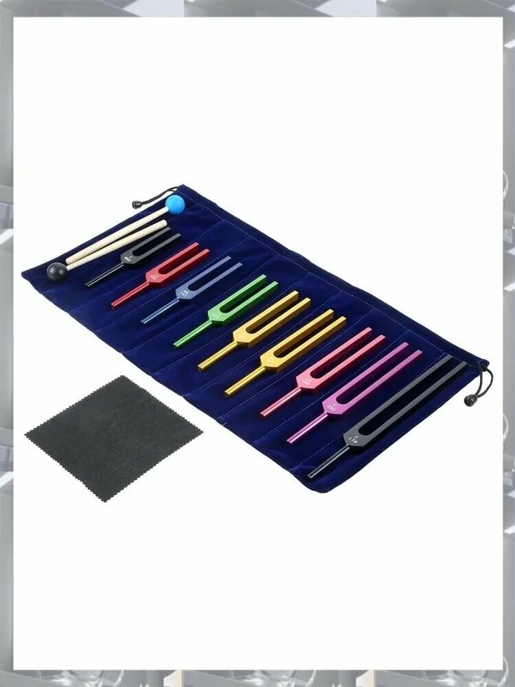 Набор Камертонов, 9 Шт. Цветных Камертонов