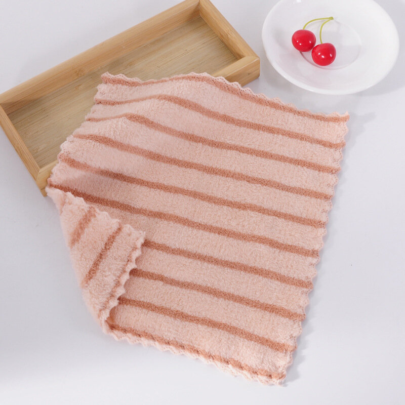Коралловая флисовая салфетка для мытья посуды, впитывающая салфетка для уборки дома, для протирки столов, посуды, рук,