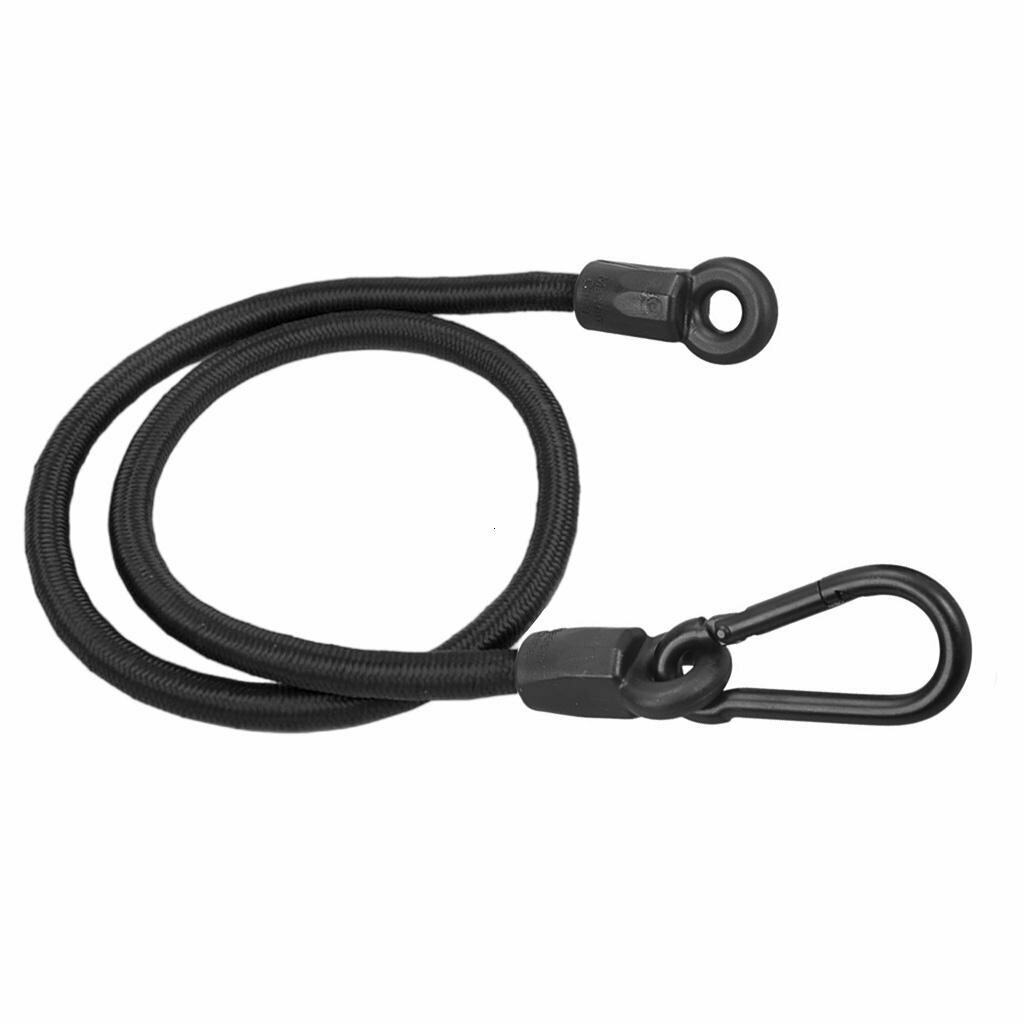 Резиновый фиксатор с карабином, Черный - 60cm