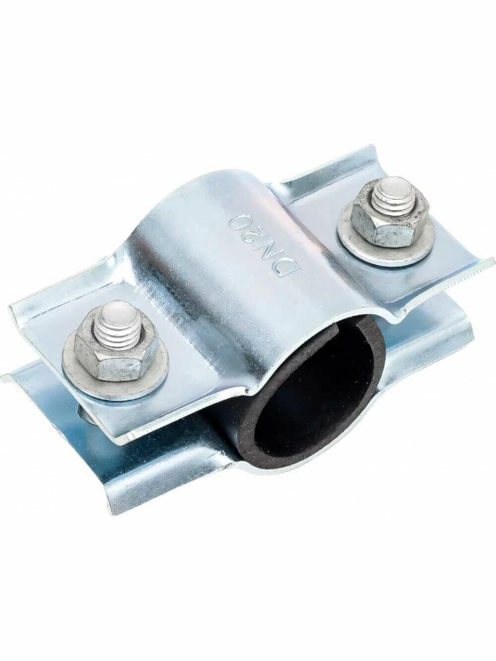 Ремонтный хомут атка оцинкованный, 2-составной, ду20 l 40мм, 2 болта 1001010102