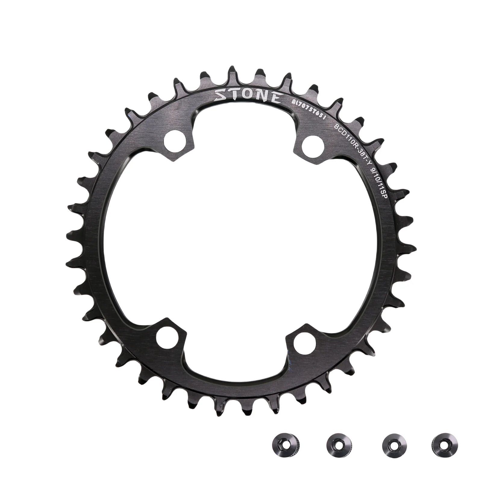 DJC Components Круглая звездочка Stone 110 BCD черного цвета для Shimano 105 R7000 R8000 R9100 40T Hollow