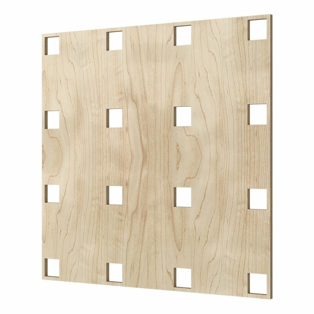 Перфорированная Панель Cosca Квадро 11-45 ХДФ Клён В780хШ1400 мм / Коска.