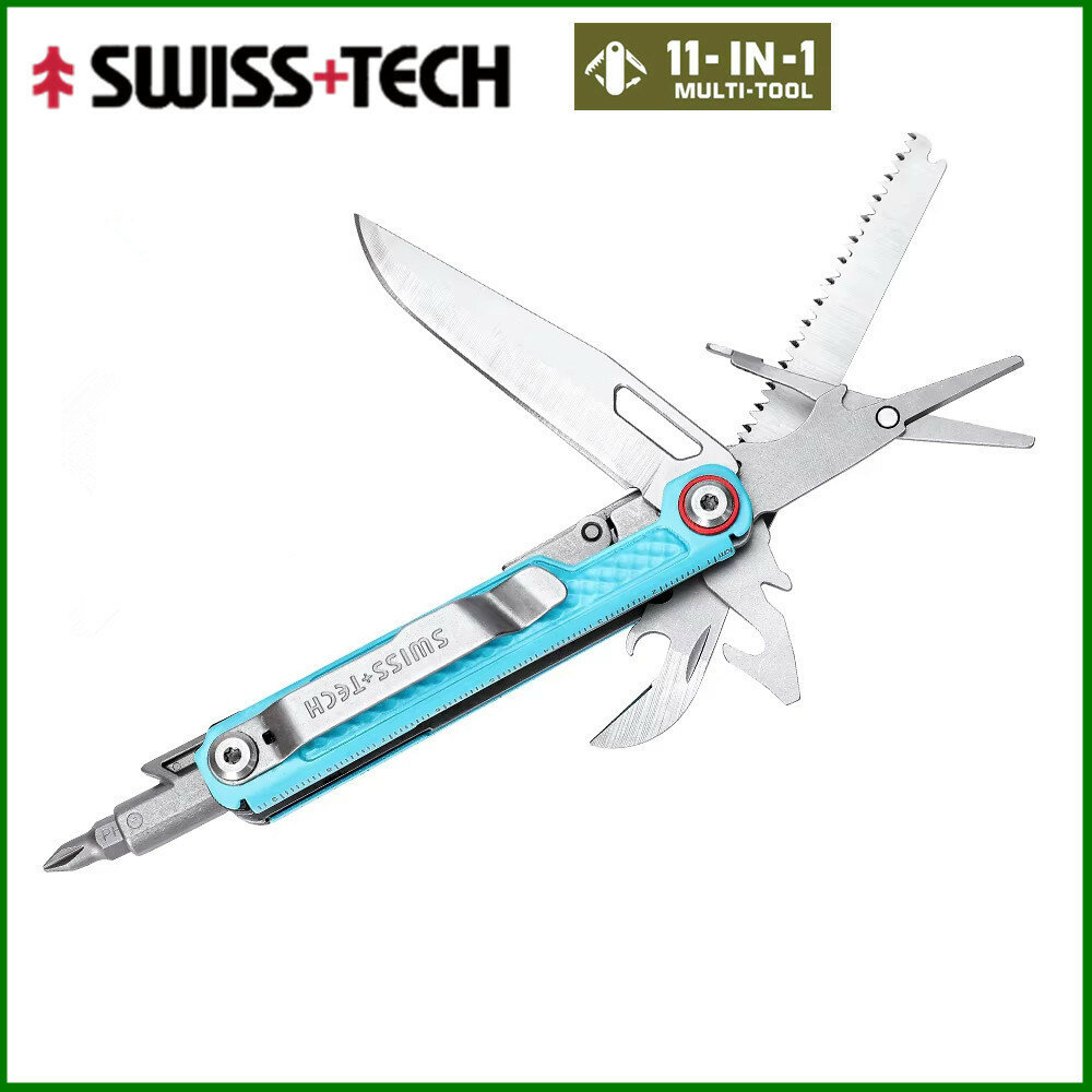 Многофункциональный нож Swiss Tech для выживания на природе, складные портативные ножницы, EDC, аварийное снаряжение