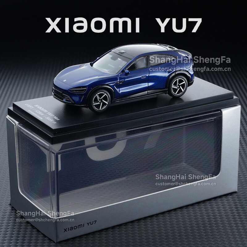 Оригинальная модель автомобиля Xiaomi 1/64 Xiaomi YU7 Max, модель автомобиля из сплава, маленькая масштабная модель автомобиля для статического демонстрации