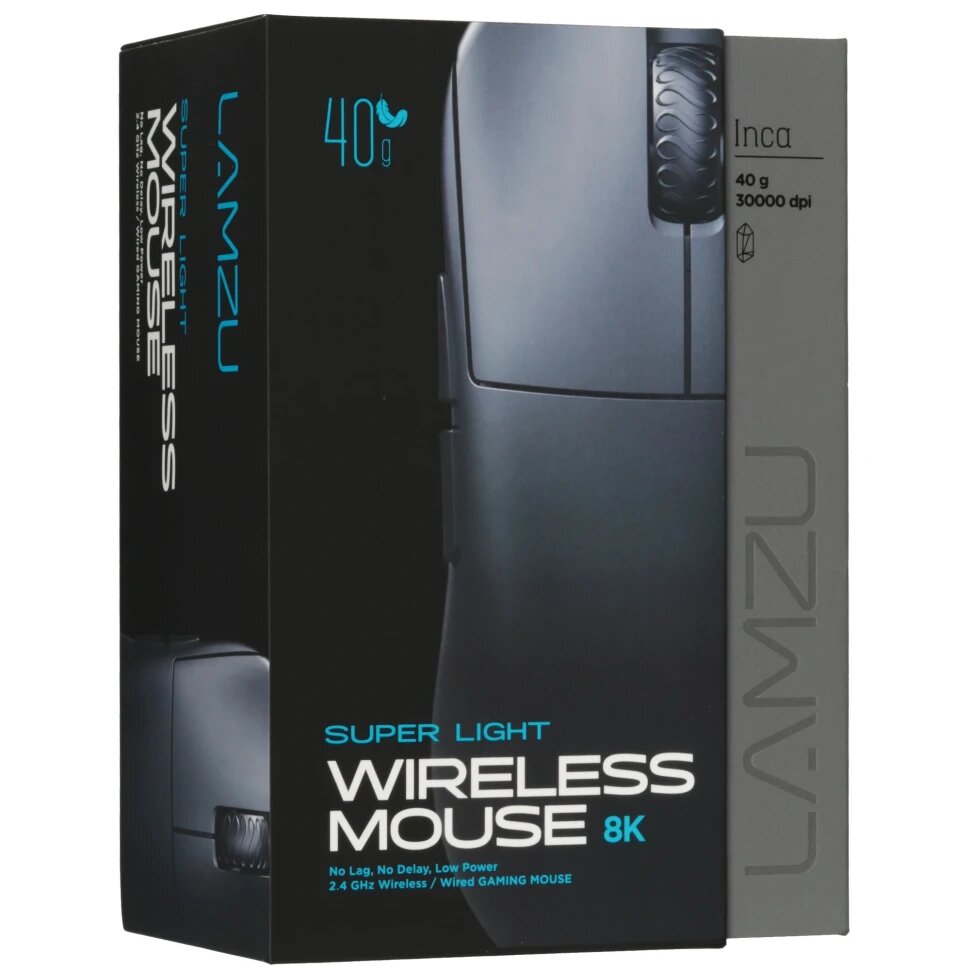 Мышь беспроводная/проводная LAMZU Inca, PixArt PAW3950, черный