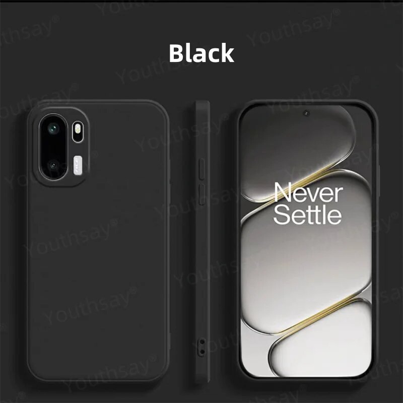 Роскошный чехол для Oneplus 15R, чехол Oneplus 15R Fundas Coque, оригинальный жидкий силиконовый мягкий бампер из ТПУ для телефона Oneplus 15R Черный, Black