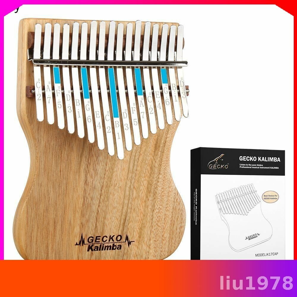 Портативный инструмент калимбы GECKO, деревянное пианино для большого пальца, высокое качество K17CAP-liu1978