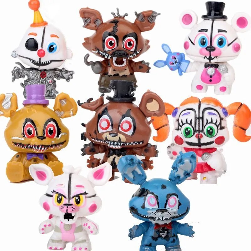 Фнаф Набор фигурок из игры FNAF Пять ночей у Фредди игрушки 8шт