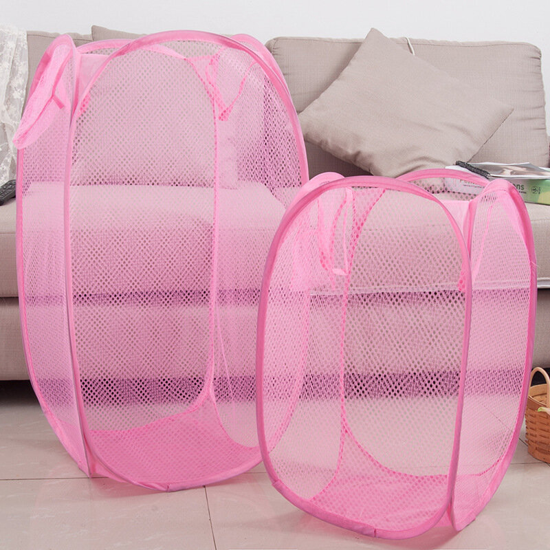 Новая сетчатая дышащая корзина для белья, складная, большого размера 40*40*70, для разнообразной грязной одежды, гарантия качества, оптом.