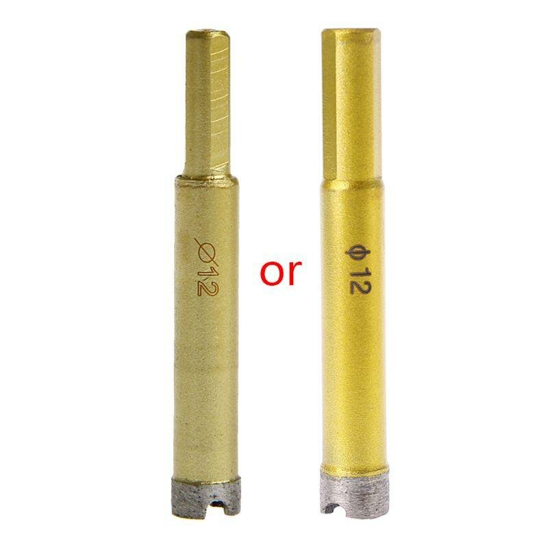 Алмазная коронка 12 мм для плитки, стекла и гранита, Золото