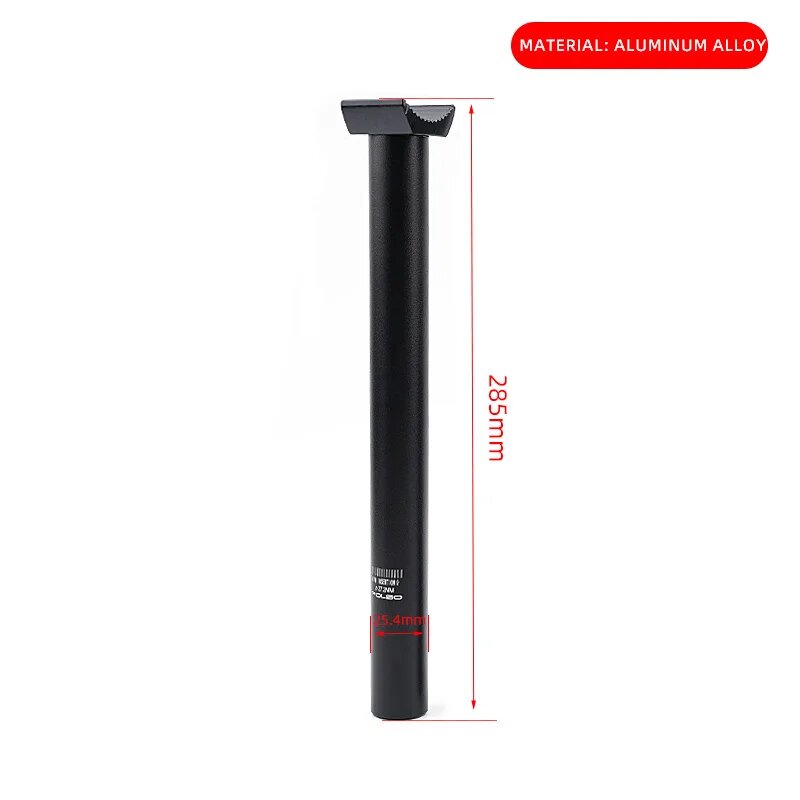 POLSO Штырь седла BMX черный 25.4/27.2 мм 25.4x285 AL6061