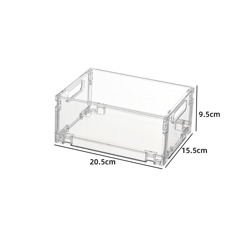 Прозрачный легкий роскошный складной органайзер для косметики, шкаф для хранения, стопка для хранения мелочей, коробка для игрушек