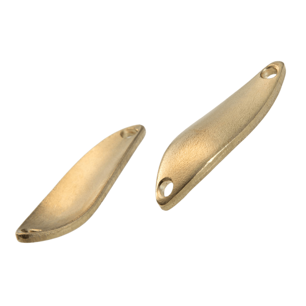 Блесна колеблющаяся микро Крокодил латунь - размер 3.4 см (тол. 1.5 мм)