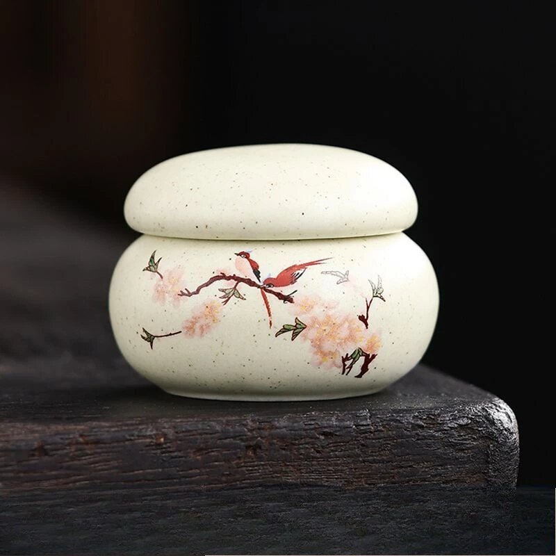 Набор из 4 керамических чайных контейнеров JINGDE TEA SET Белый, D
