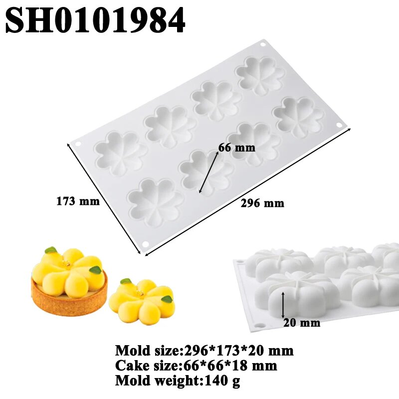 Силиконовая Форма Для Выпечки На 1 Или 8 Ячеек С Дизайном В Виде Лепестков Цветов Для SH0101984