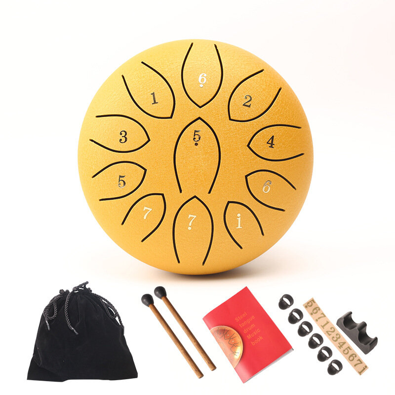 Прямая поставка с завода 3-дюймовый 6inch 8inch 12inch 14inch регулируемый воздушный барабан, беззаботный барабан, санскритский барабан, инструмент для студентов, цветной барабан