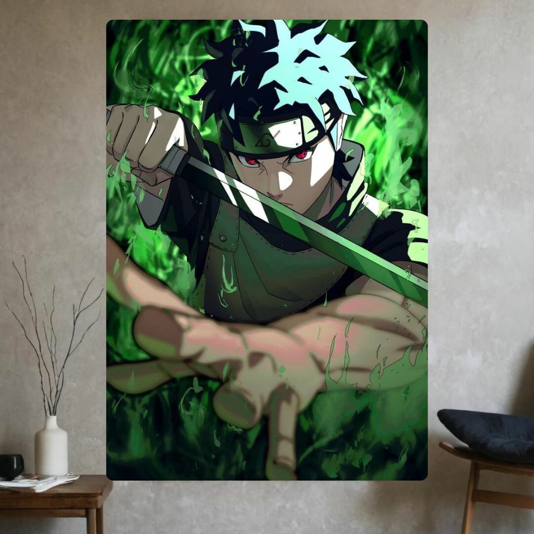 Картина на металле (аниме - Наруто) Шисуи Учиха, 20*30см