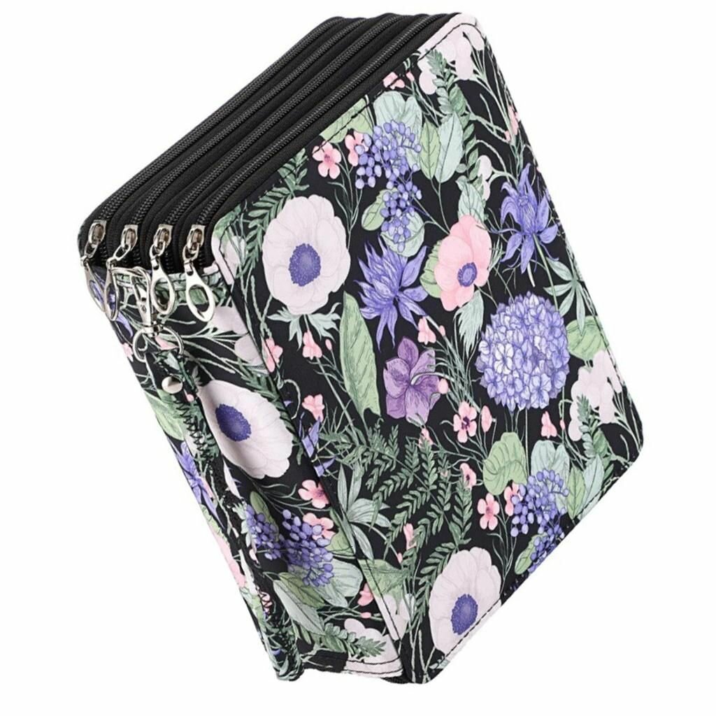 Чехол для ручек и карандашей, - зеленые листья