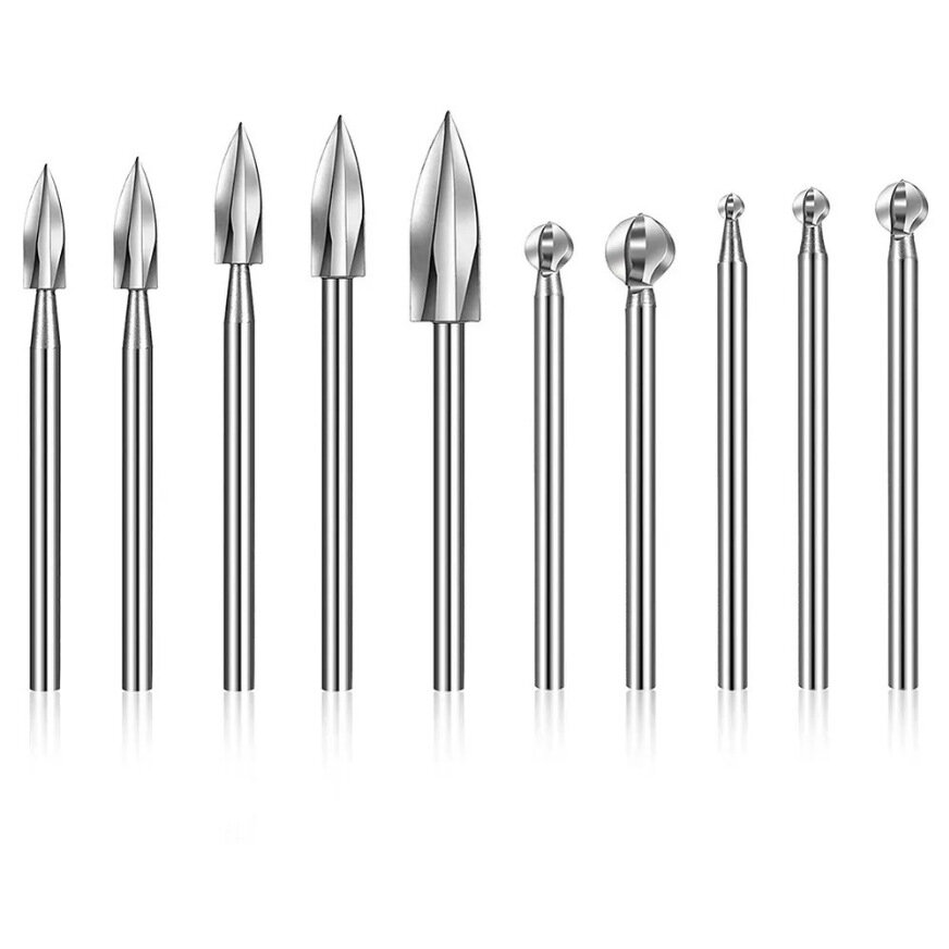 3мм электрическая шлифовальная машина, высокоскоростная сталь, деревообработка, маленькая ротационная пилка, резьба, DIY шлифовальная головка, набор фрезерных резцов, аксессуары