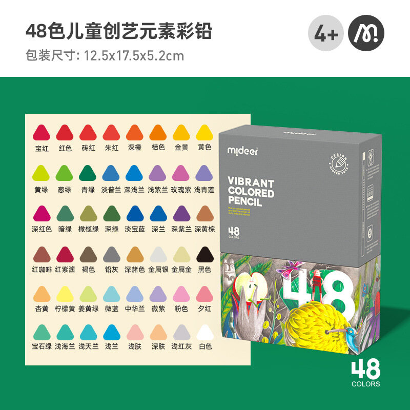 Цветные карандаши Mideer для детей, масляные цветные карандаши, набор для рисования, карандаши для эскизов для учеников начальной школы
