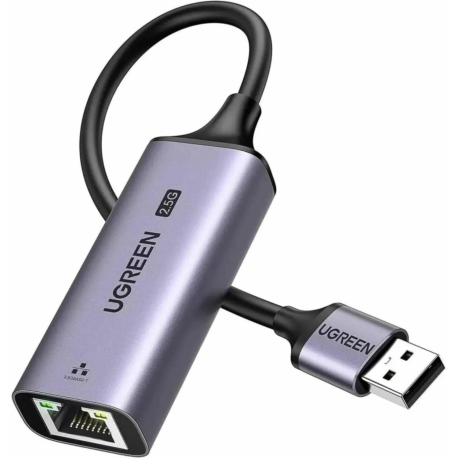 Сетевой адаптер UGREEN CM648 (25051) USB-A 3.0 to RJ45 2.5G серый
