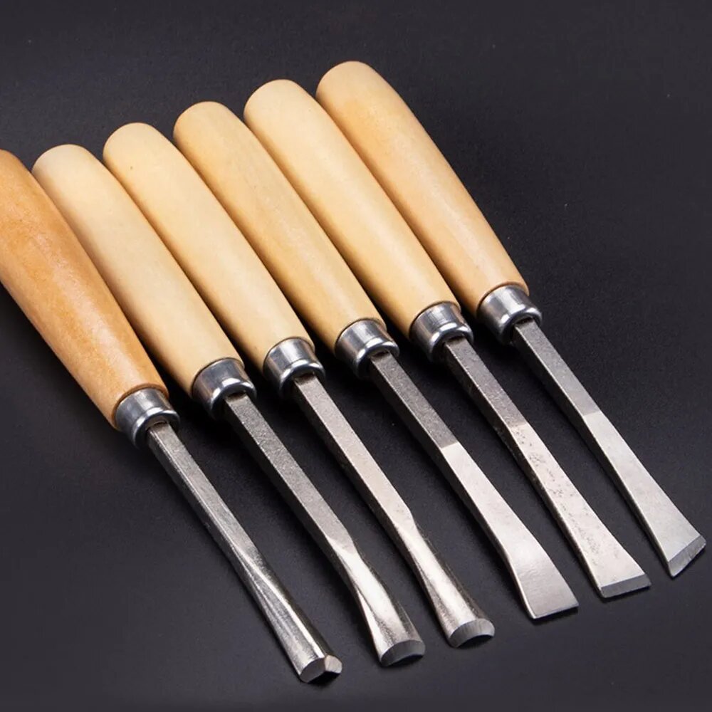 Деревянная резьба стамеска с круглым и плоским концом