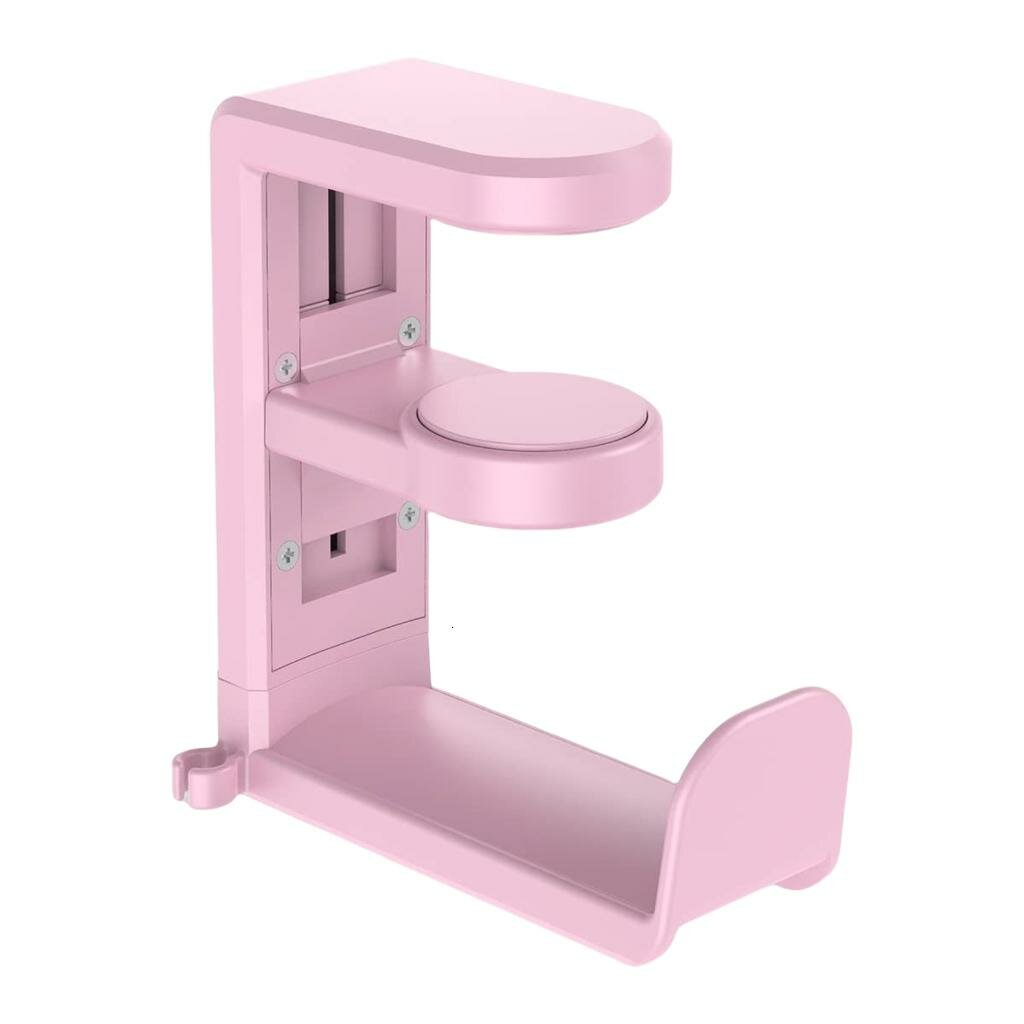 Держатель для наушников под стол с поворотом на 360 градусов, Розовый