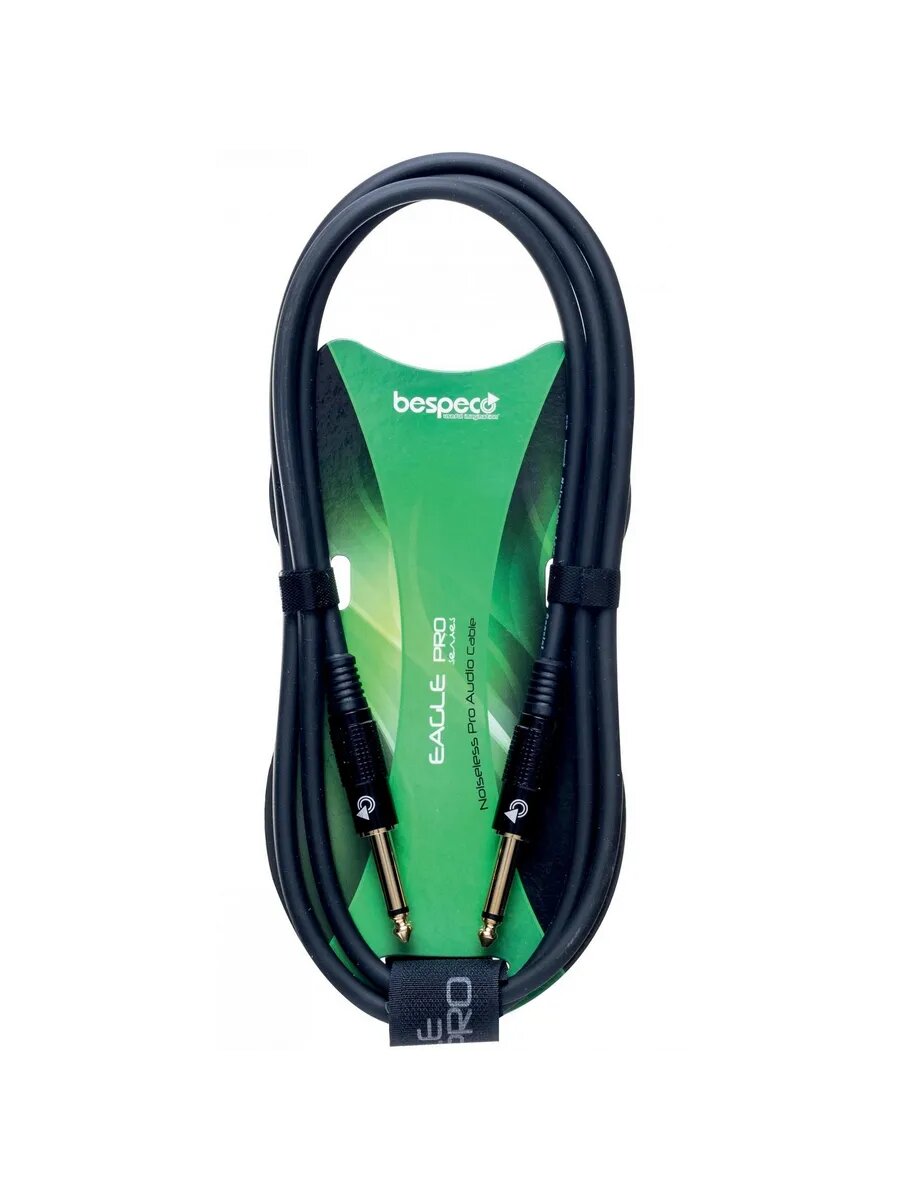 Кабель Bespeco EAJ, гитарный, 5m, прямой-угловой, экранированный