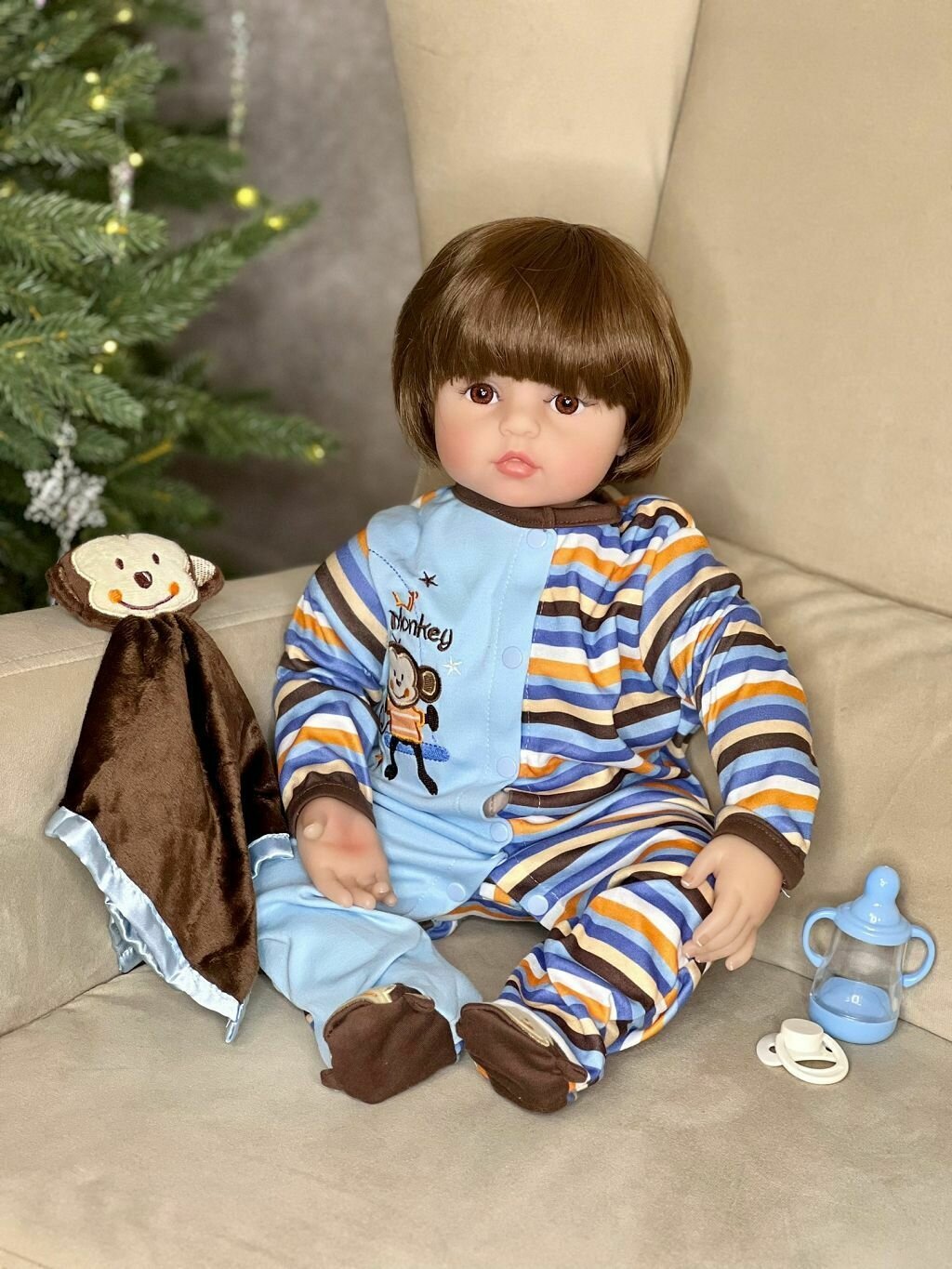 Кукла Реборн мягконабивная 60 см