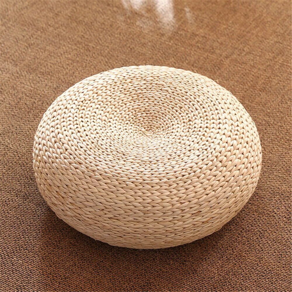 Японский стол из ротанга с татами балкон эркер небольшой столик низкий столик журнальный столик пол в спальне квадратный стол подушка-футонБежевый40*40*15cm