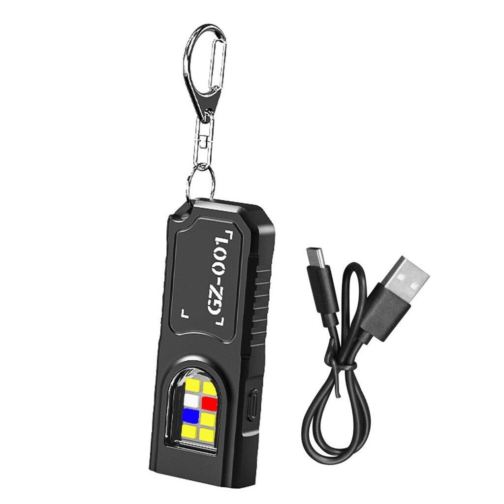 Перезаряжаемый светодиодный Брелок Для Ключей, Многофункциональный Фонарик, Регулируемый Светодиодный Фонарик На Открытом Воздухе, Карманный Фонарь Для Кемпинга, Прогулки