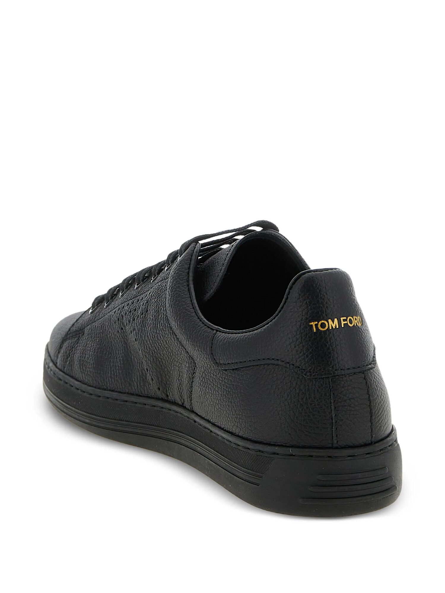 Кроссовки Tom Ford Perforated-logo leather sneakers, размер 41 — фото 1