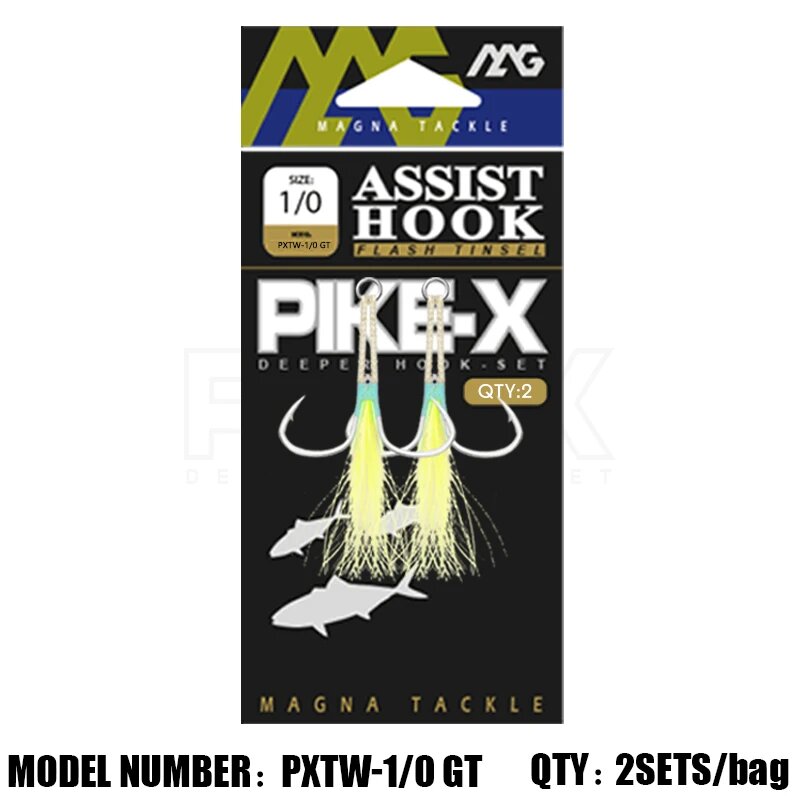 MAG PXTW GT Двойной крюк УФ-светящийся PXTW GT 1-0