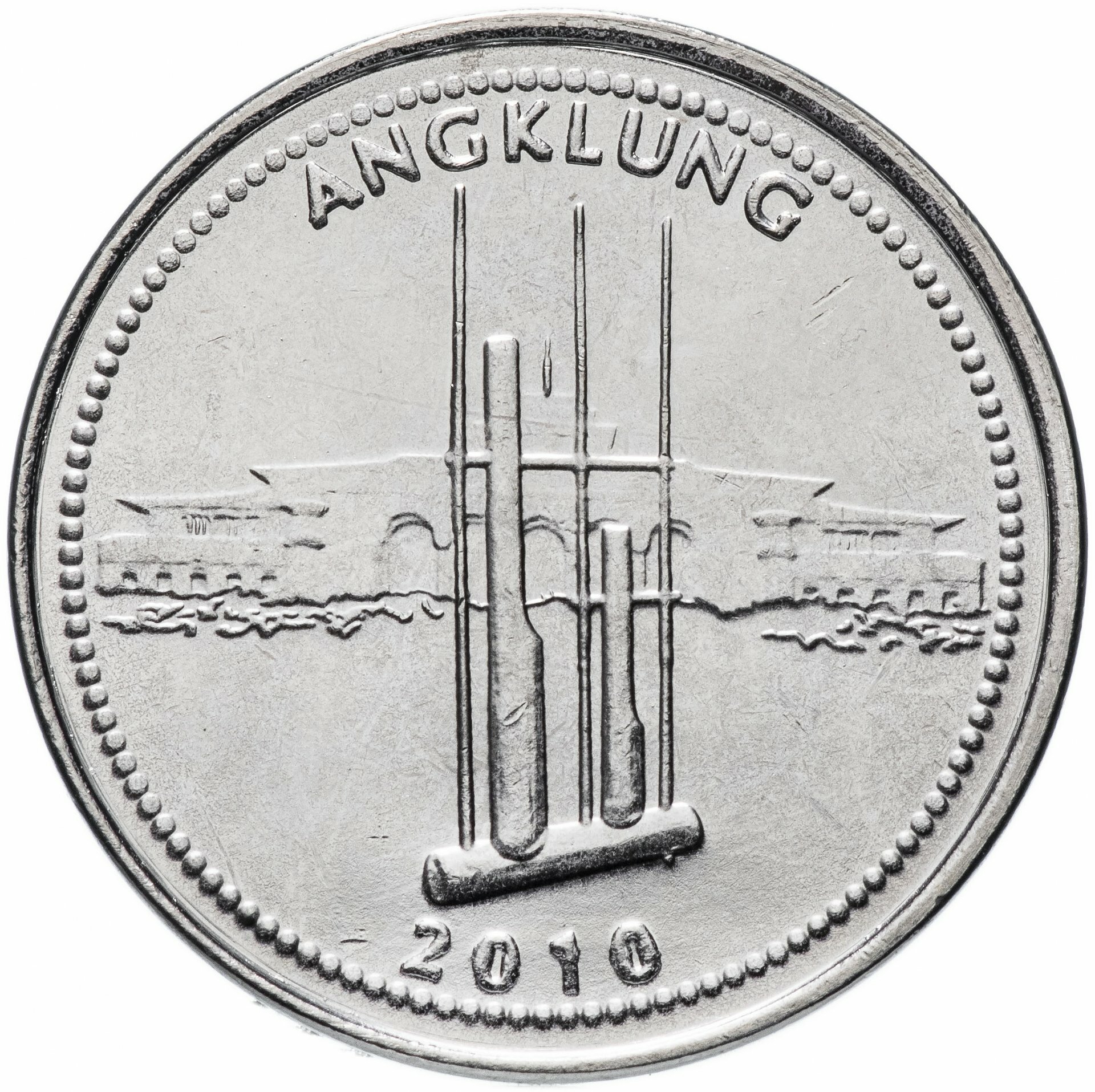 Индонезия 1000 рупий rupiah 2010, Сталь, в сохранности AU-UNC