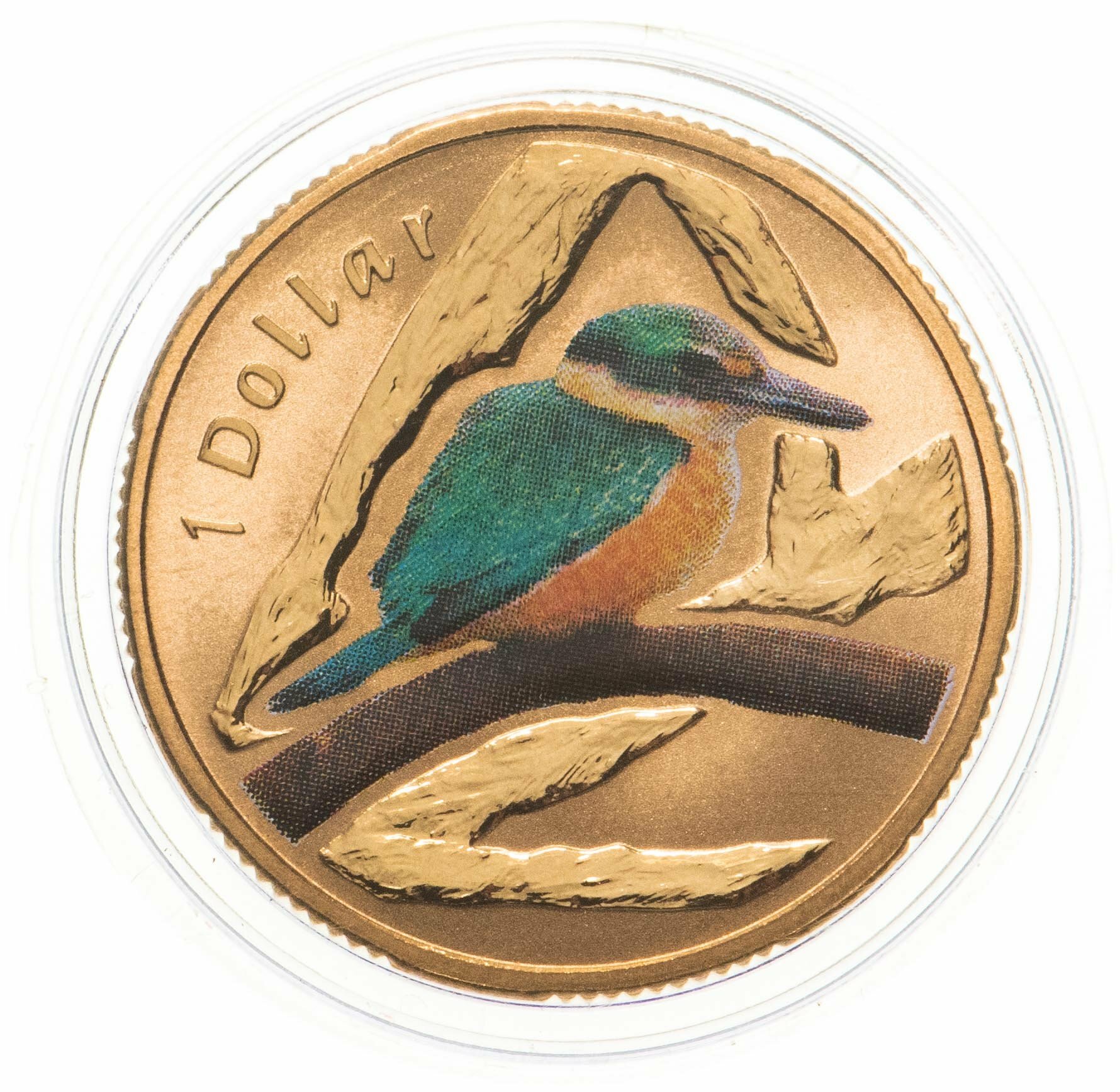 Австралия 1 доллар 2011 "Воздушная серия - священная альциона" блистер, Алюминиевая бронза, в сохранности UNC