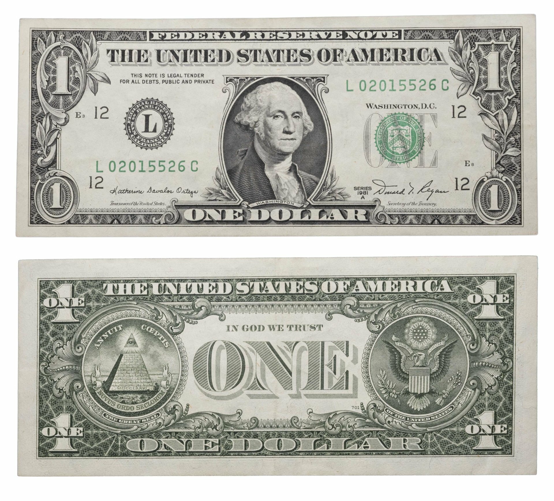 США 1 доллар 1981А года Pick 468b L-Сан Франциско