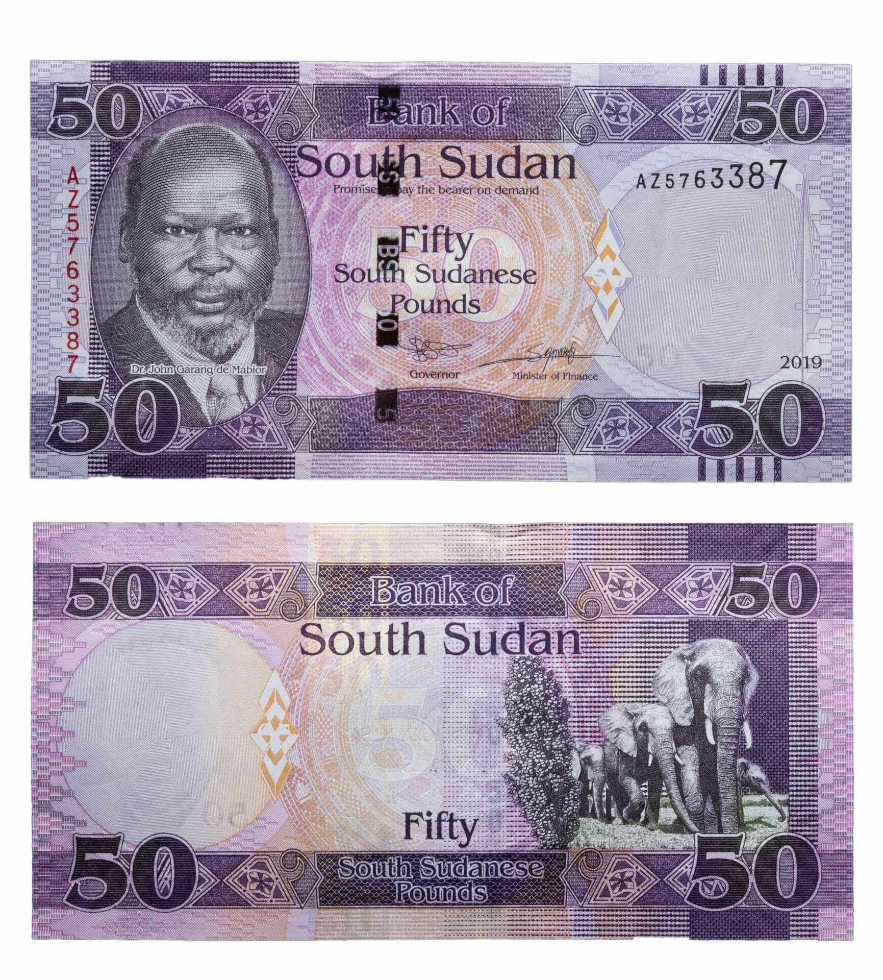 Южный Судан 50 фунтов 2019 года