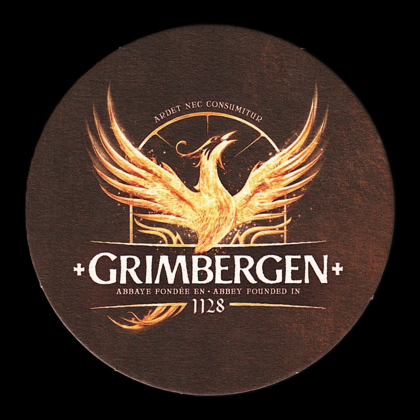 Бирдекель (костер) Grimbergen circular Бельгия (подставка под пивной бокал)