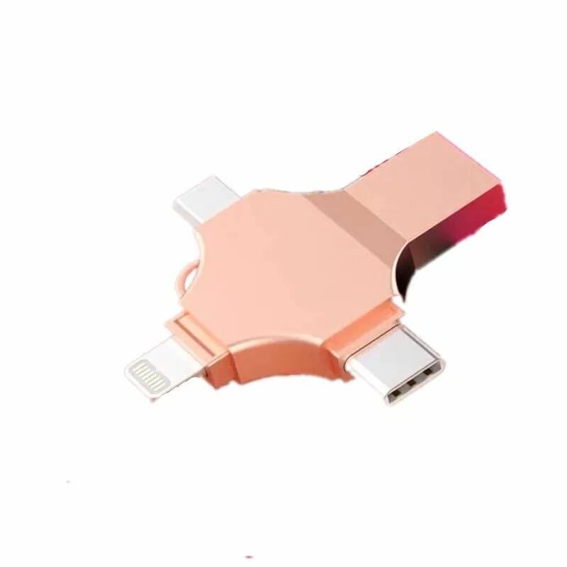 Многофункциональный металлический USB-флеш-накопитель, совместимый с Apple Type-C, Android, компьютером, универсальный для внешней торговли, мобильный USB-флеш-накопитель 1TB 2TB