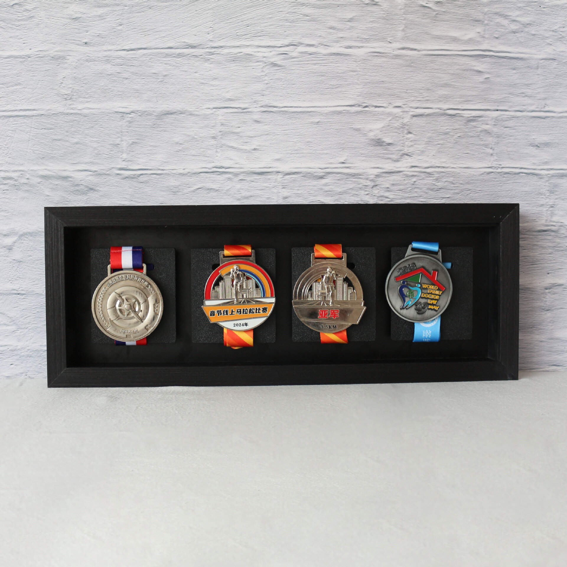 Креативная деревянная рамка для хранения медалей спортивных игр, черная рамка для фотографий марафона