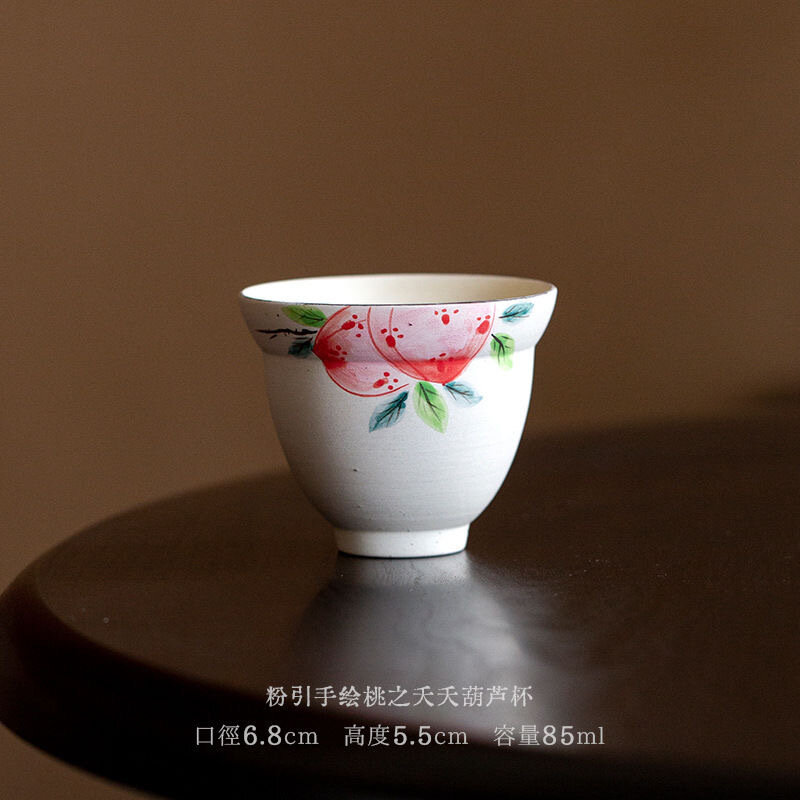 Розовый ручной росписью на день рождения персиковый чайник ручной работы в стиле миджи керамический чайник ручной