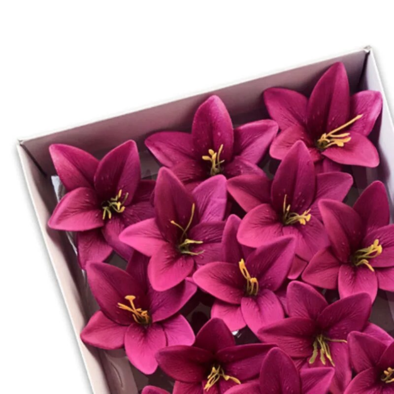 Лилии из мыла, 50 шт. Фиолетовый, 30pcs, Soft Hot Pink