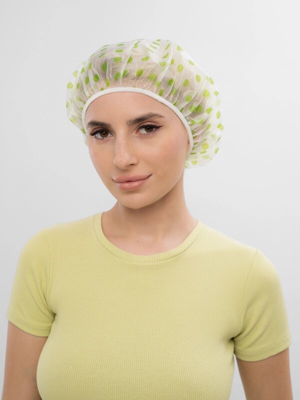 Шапочка для душа многоразовая, водонепроницаемая