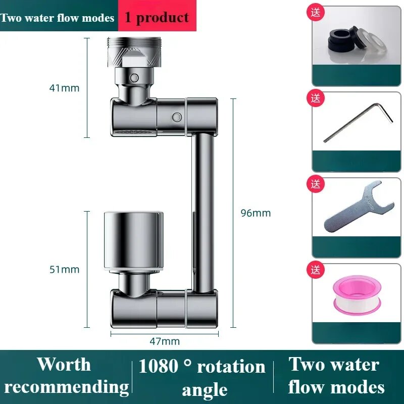 Латунный Роботизированный рычаг для ванной комнаты, многоугольный Регулируемый удлинитель для смесителя для кухни, умывальника, внешний брызгозащищенный Вращающийся шарнир