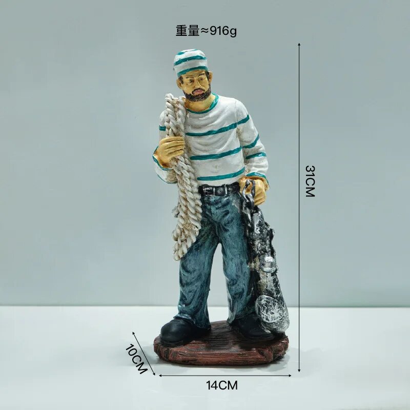 Фигурка моряка из смолы, 31см, Style D
