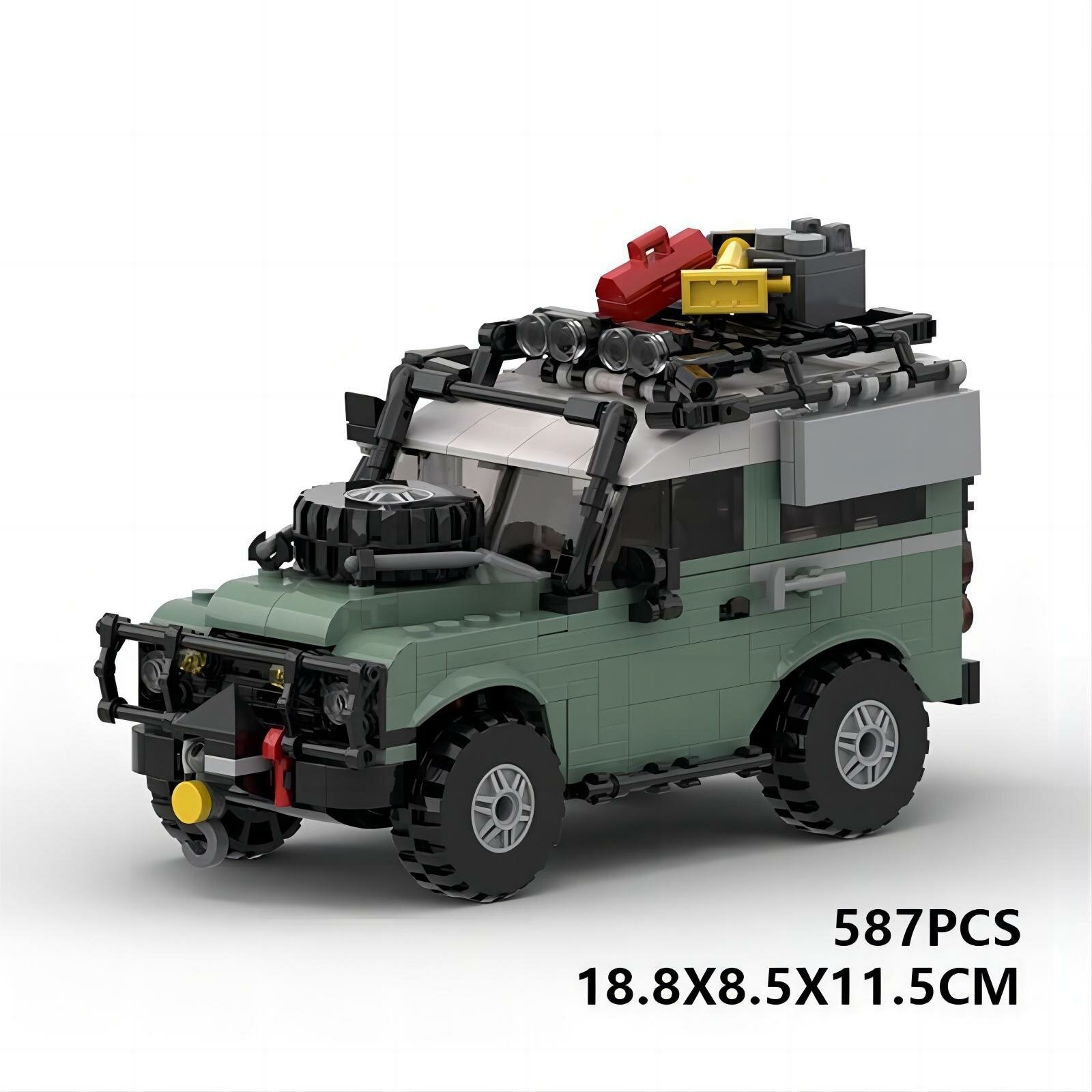 MOC-144320 Mini Icon Land Rover Defender Классический внедорожник Маленький игрушечный строительный блок из частиц
