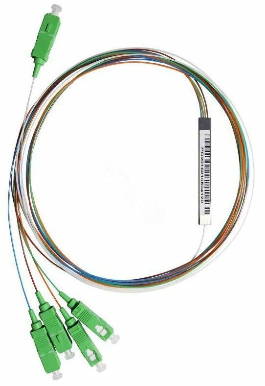 Сплиттер Suprlan PLС, 1х4, 0,9 мм, SC, APC, одномодовое