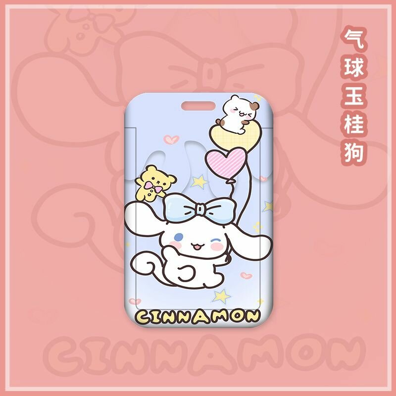 Держатель для карт с мультяшным дизайном, легкая застежка, выдвижной шнурок, держатель для удостоверения, работа, автобус, метро, детская карта, карта для еды, держатель для студенческой карты